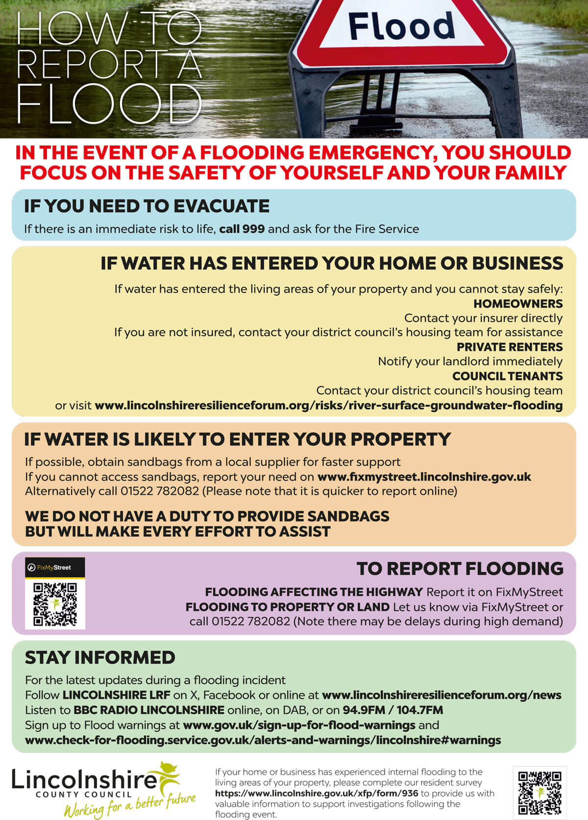 How to report a flood - Corby Glen